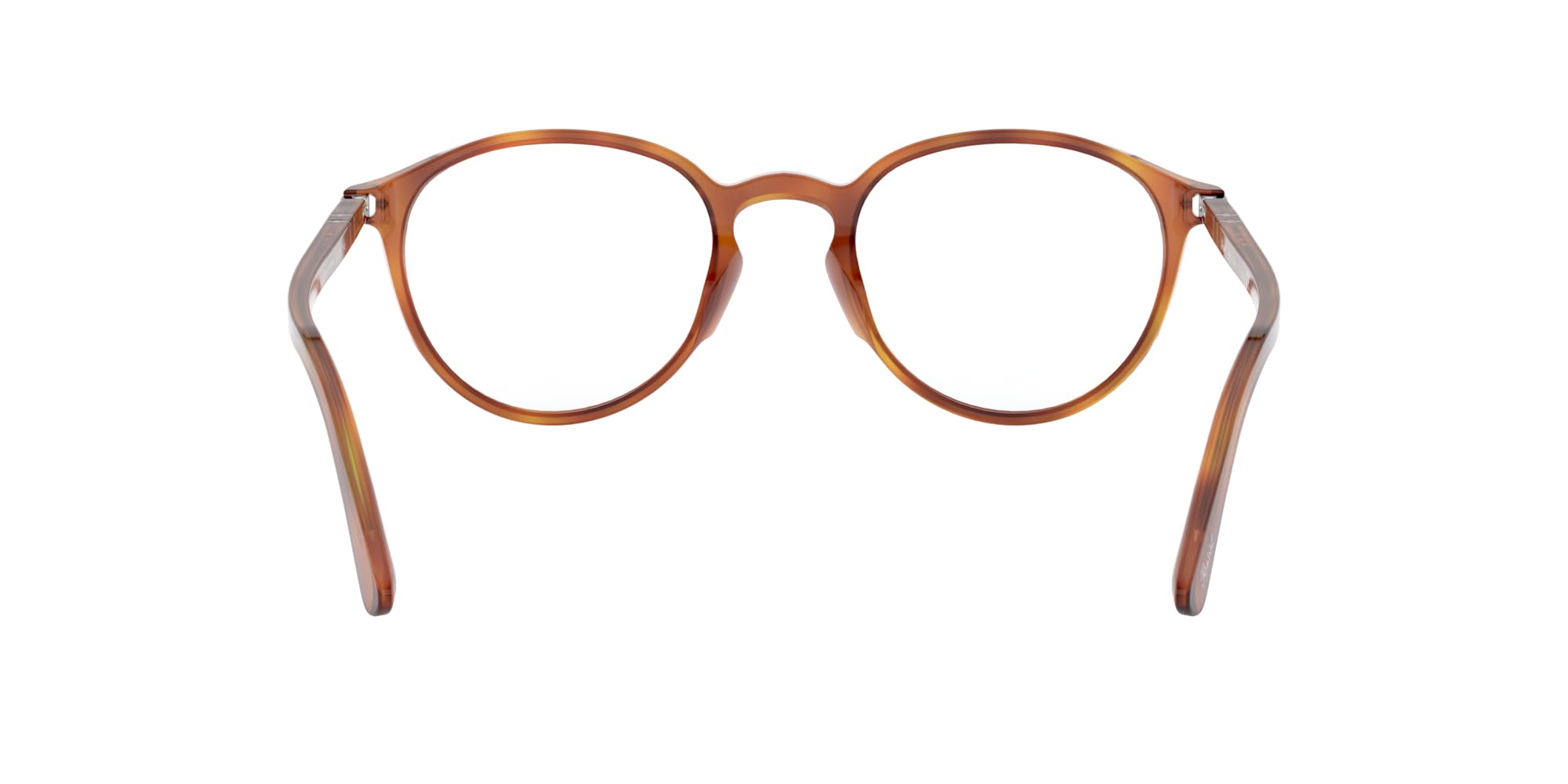 Persol PO3218V Round Prescription Eyewear Frames, Terra Di Siena/Demo Lens, 51 mm