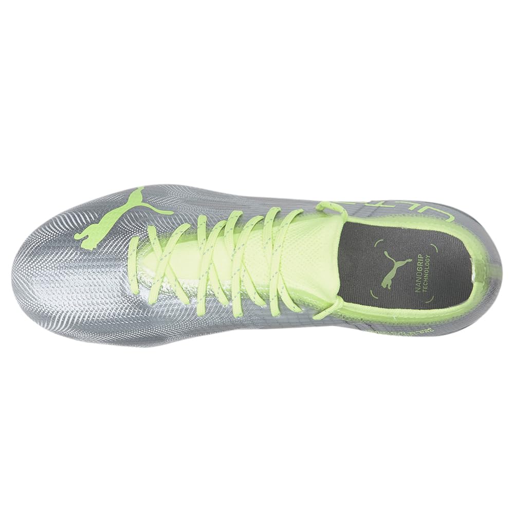 PUMA Womens Ultra 1.4 Firm GroundAg Soccer Cleats Cleated,Firm Ground,Turf - Silver,Metallic - Size 8 M