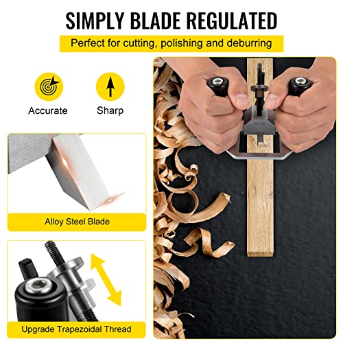 VEVOR Router Plane, Handheld Woodworking Tool,Adjustable Blade Hand Planer, Stainless Steel Wood Shaver with Depth Stop, High Configuration Handheld Woodworking Tool for DIY Carpentry Industry