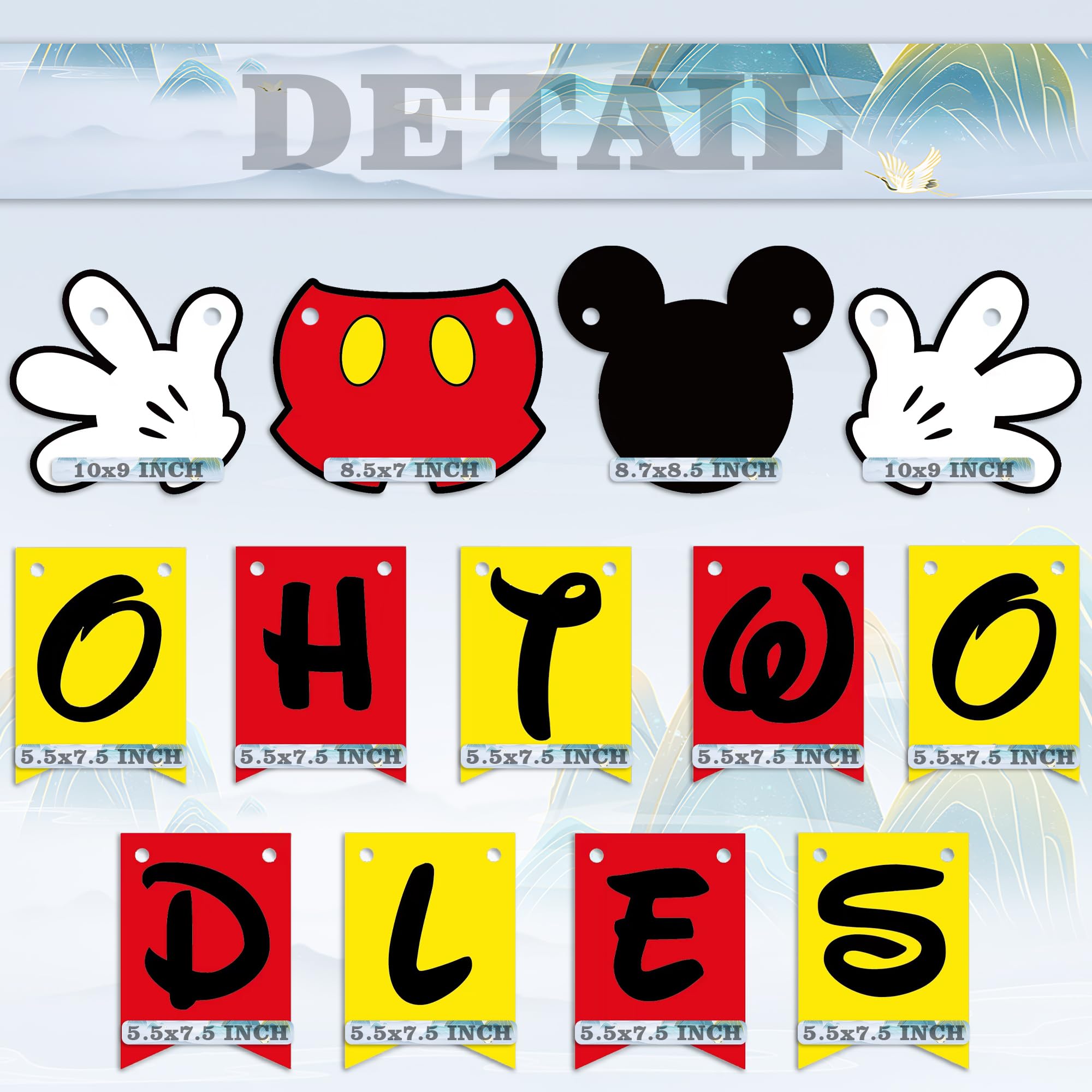 Oh Twodles Banner for Mouse Birthday Party Decorations 2nd Birthday Decorations Banner Oh Twodles Birthday Party Supplies Boy