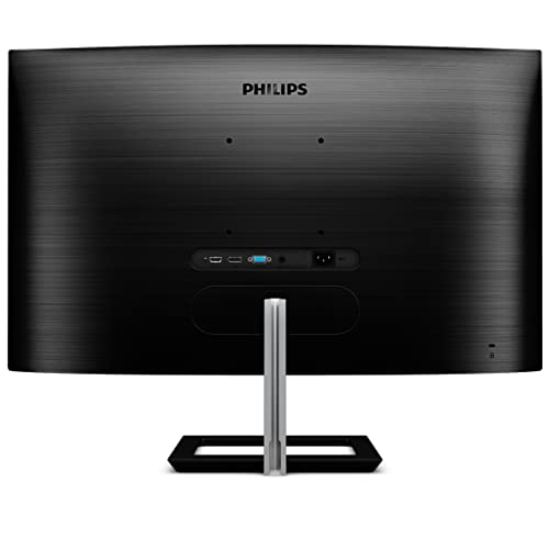 PHILIPS 325E1C 32" Surper-Curved Frameless Monitor, Quad HD 2K, 123% sRGB, 75Hz FreeSync, VESA, 4Yr Advance Replacement Warranty, Black/Silver