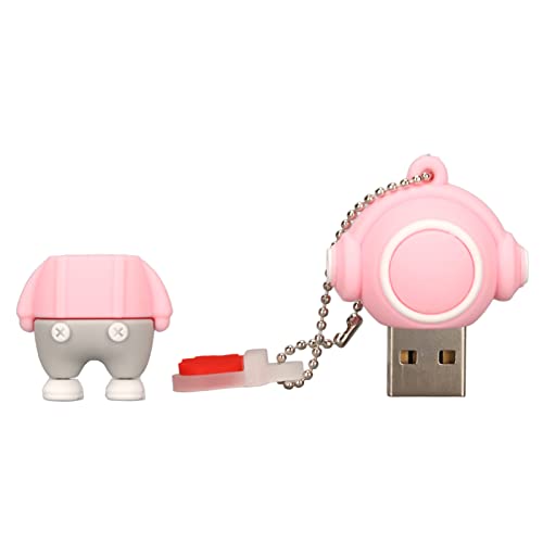 Zyyini USB Flash Drive, Cartoon Style USB2.0 Flash Drive High Speed Memory Thumb Stick for PC Computer Laptop, Plug Play, Cartoon Decorative Doll for Gift(Pink 128G)