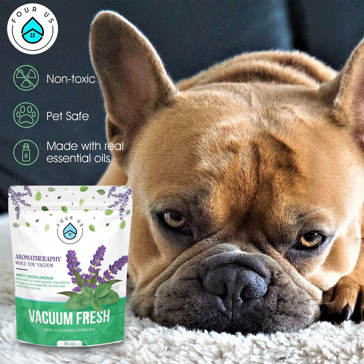 Vacuum Fresh Air Deodorizer Pet Odor Eliminator Safe Natural Aromatherapy Non Clogging Smell Remover Fourus