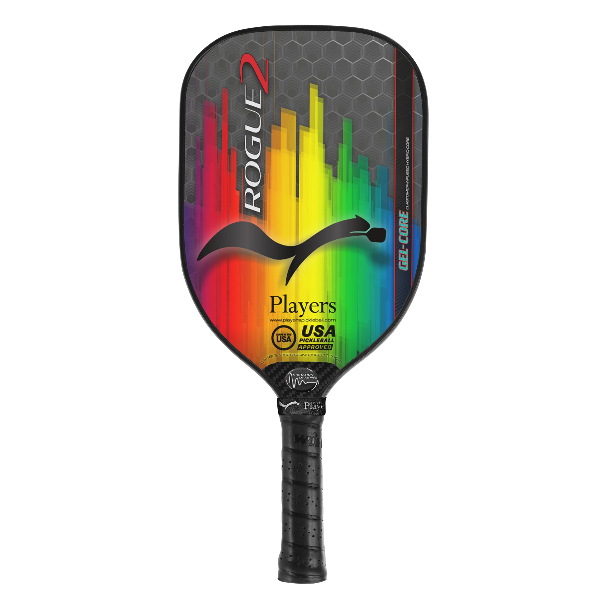 Rogue2 Second Generation Gel-Core Pickleball Paddle USAPA Approved and Made in The USA (Blue)