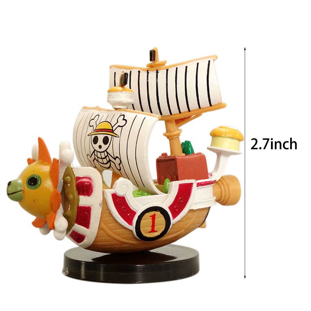 UKAKA Anime Figure Statues Anime One Piece Thousand Sunny & Going Merry Ship Model Boat PVC Action Figure Collection Cartoon Toys-Sunny
