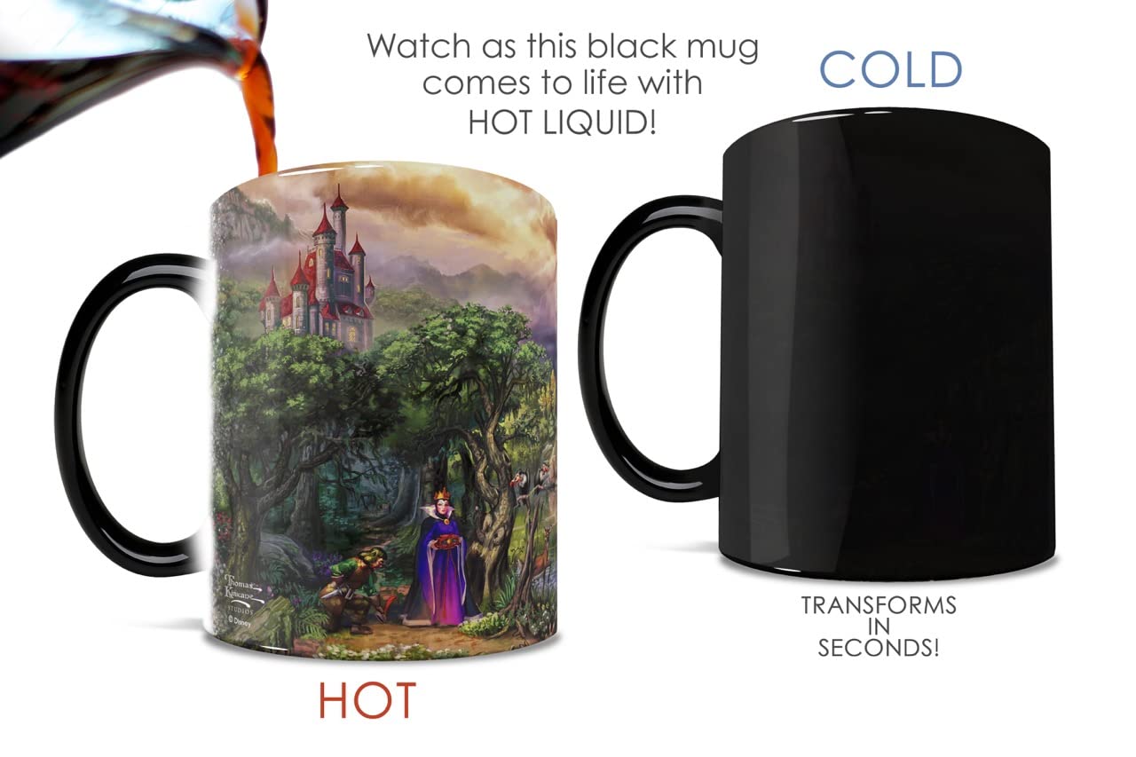 Morphing Mugs Disney – The Evil Queen – Thomas Kinkade Studios - One 11 oz Color Changing Ceramic Mug – Image Revealed When HOT Liquid Is Added!