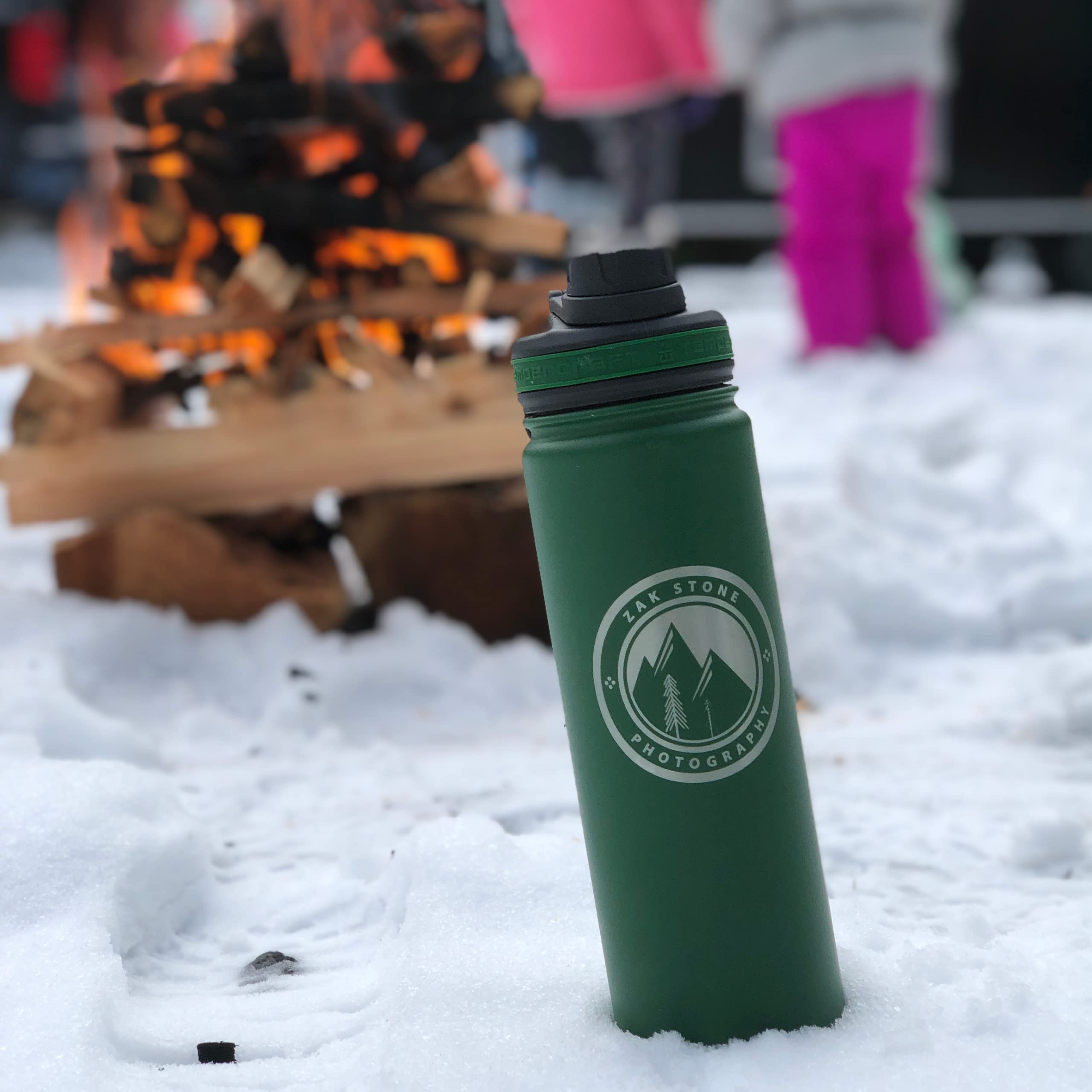 Tempercraft 22 oz Vacuum Insulated Sport Bottle | Custom Laser Engraved Options | Stainless Steel, Double-Walled, Wide Mouth (Plum - Custom)