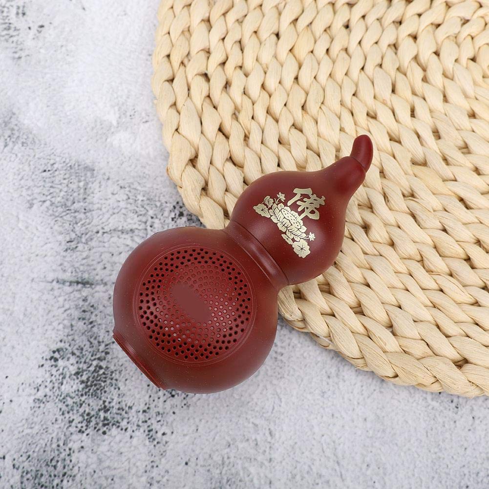 Prayer Machine, Exquisite 26 Songs Portable Gourd Shaped Buddha Music Player, Office Buddhist Temple for Home(red)