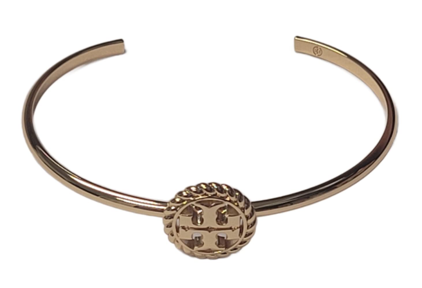 Tory Burch 136614 Tory Gold Tone Rope Logo Women's Cuff Bracelet