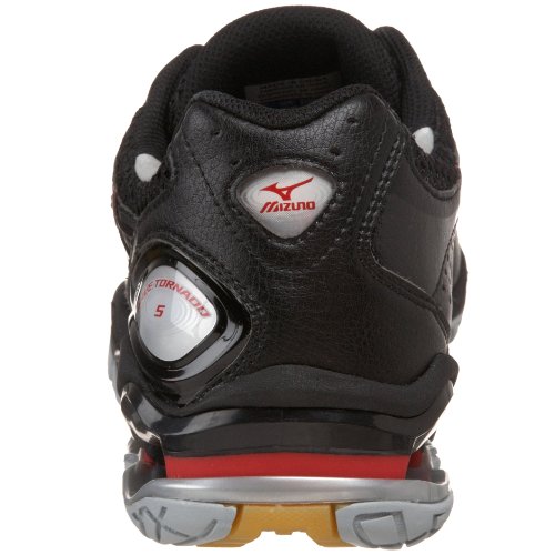 Mizuno Men's Wave Tornado 5 Volleyball Shoe, Black/Red/Silver