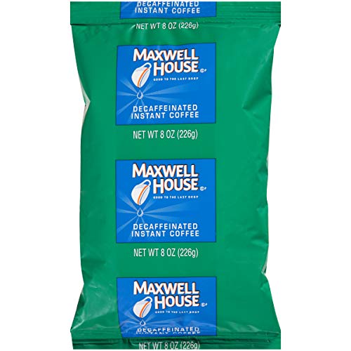 Maxwell House Instant Decaf Coffee Blend (8 oz Bags, Pack of 12)