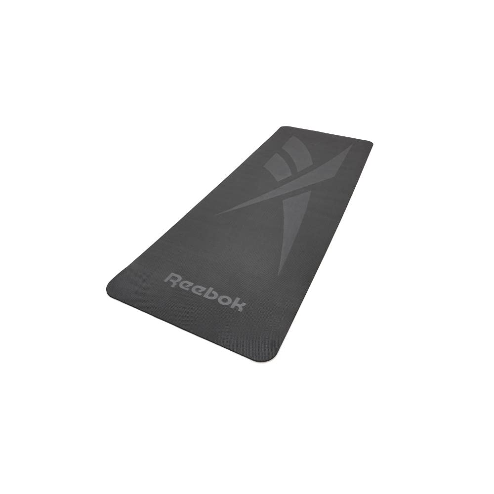 Reebok Yoga Mat - Lightweight, Compact, Rollable, and Cushioned Supportive Workout Mat for Yoga, Pilates, and General Exercise - Non Slip TPE Yoga Mat with Non Slip Texture - 5mm, Purple