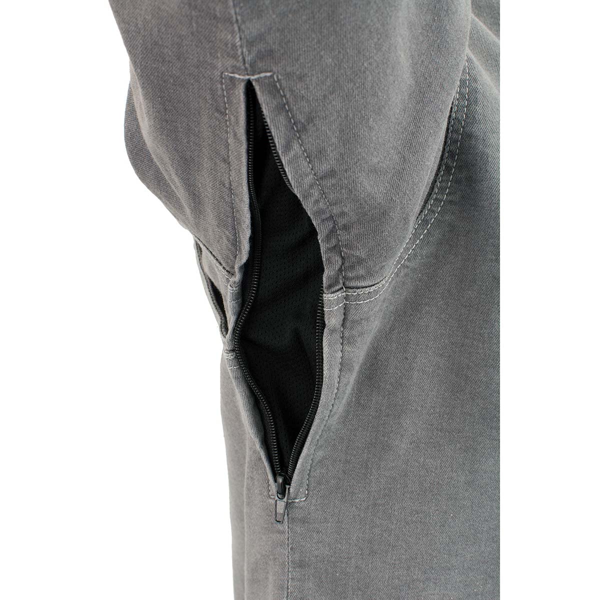 Milwaukee Leather MPM1621 Men's Grey Flannel Biker Shirt with CE Approved Armor - Reinforced w/Aramid Fibers - 3X-Large