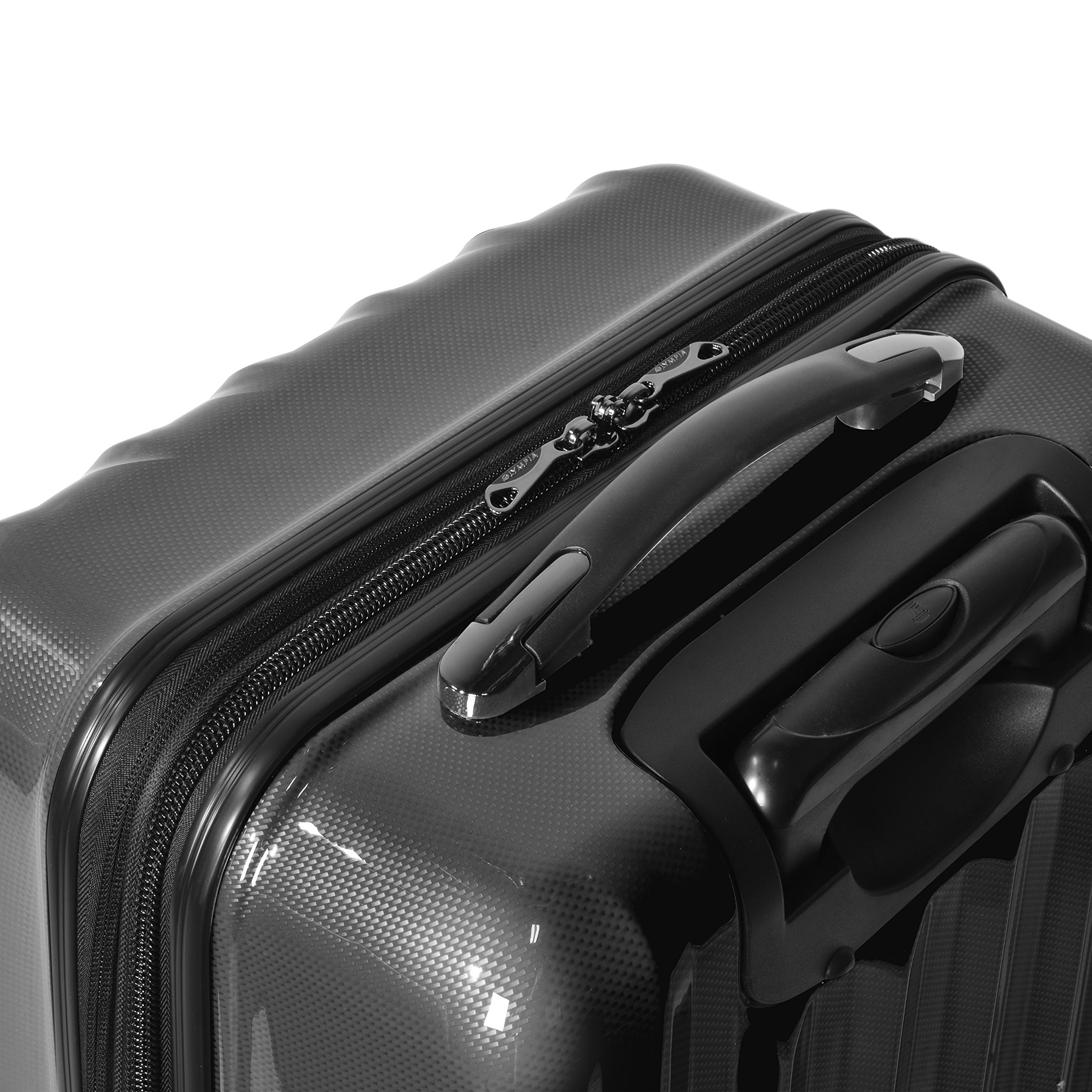 Olympia U.S.A. Luggage Titan 3 Piece Spinner Hardside Set, Black, One Size