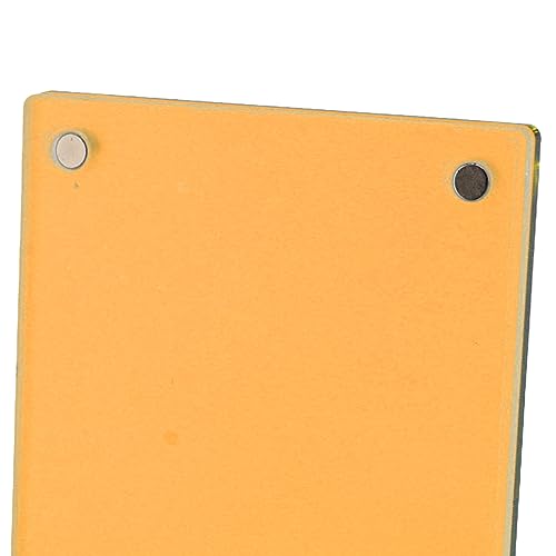 Self Standing Photo Frame, L Shaped Slanted Back Photo Frame 3 Inch Clear for Movie Tickets for Office (Orange)