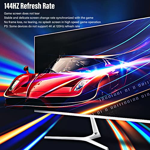 Video Adapter Cord, DisplayPort To HD Multimedia Interface Cable Distortion Free Small 48Gbps Support HDR 3D 8K Male To Female for PC for TV