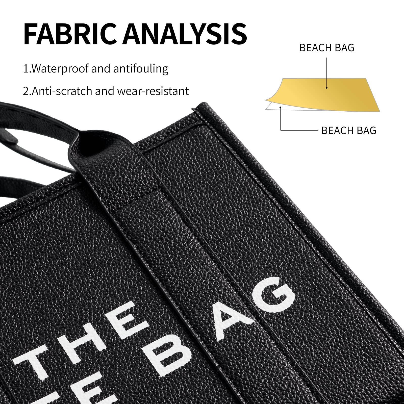 Ocebay The Medium Tote Bag for Women or Men - The Popular of Classic Elements for Years to Come (Medium, Light black)