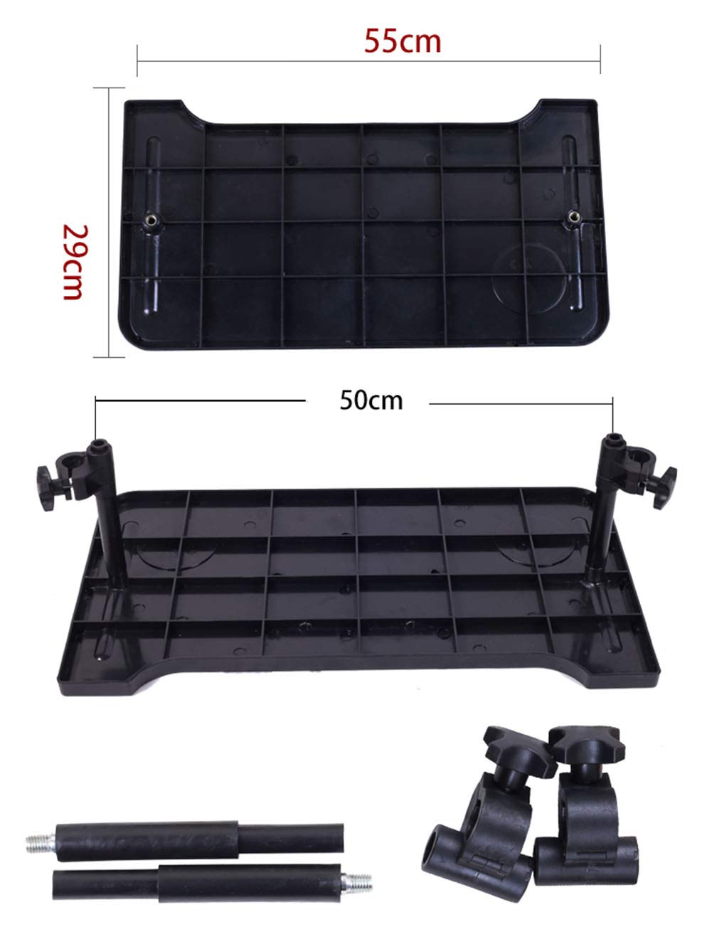 Removable Wheelchair Lap Tray Table with 2 Cup Holders, Elderly Plastic Removable Wheelchair Lap Tray for Manual Powered or Electric Wheelchairs