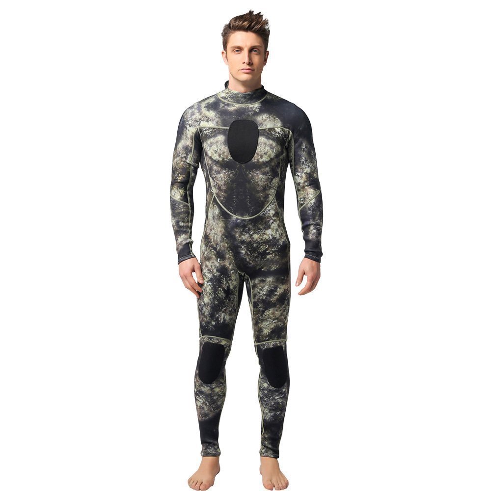 Nataly Osmann Mens 3mm /1.5mm Wetsuits Camo Neoprene Full Body Diving Suits One Piece Spearfishing Suit…