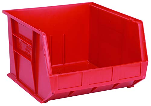 QUANTUM STORAGE SYSTEMS K-QUS270RD-1 Ultra-Stack and Hang Bins, 18" x 16-1/2" x 11", Red