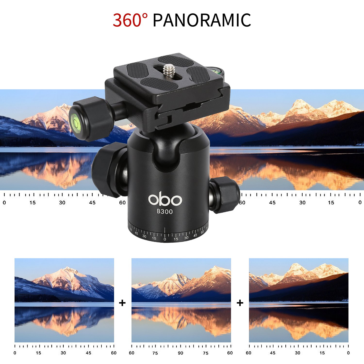 OBO N3 Carbon Fiber Camera Tripods for Digital DSLR Cameras with Quick Release Plate and Ball Head,Red and Black