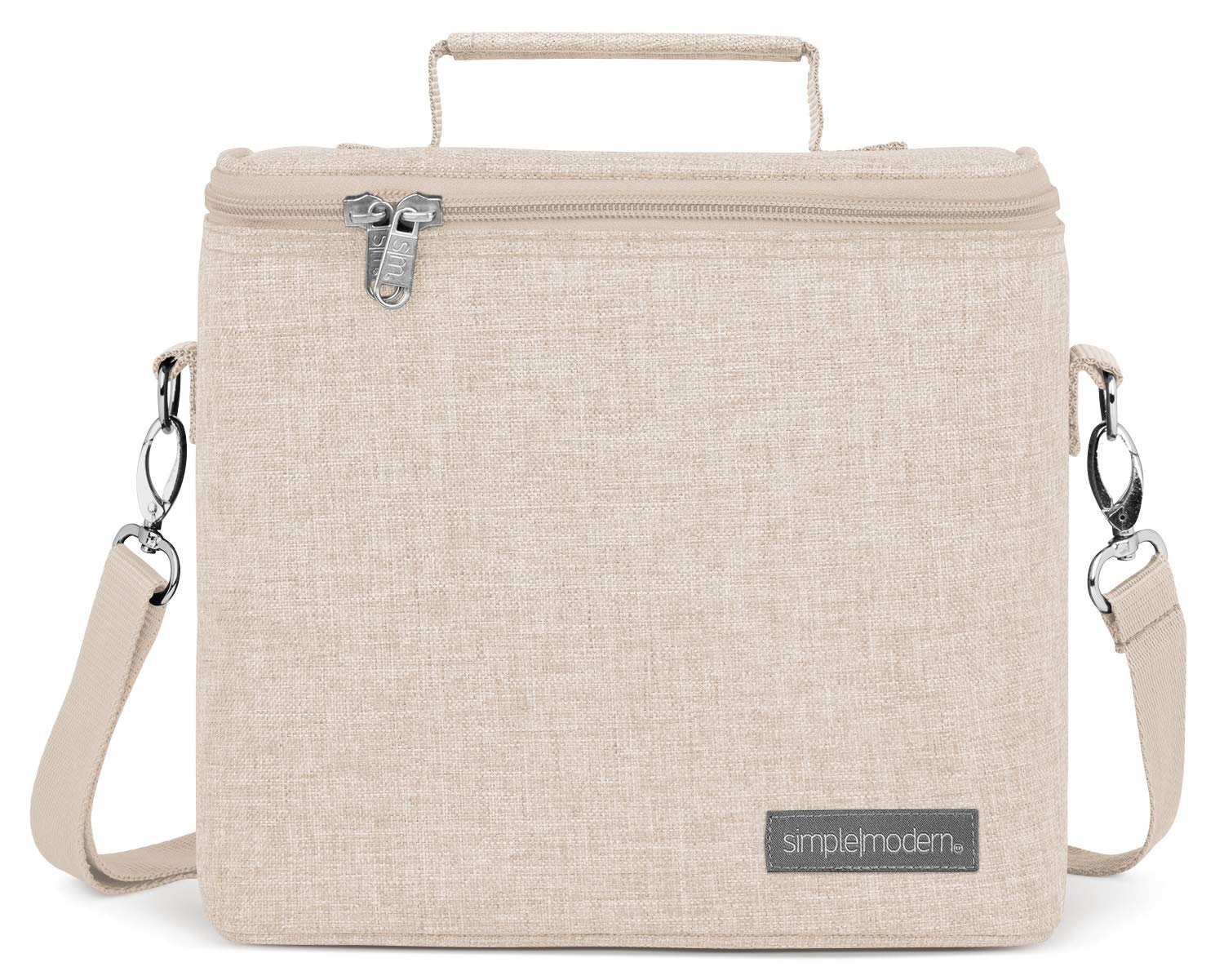 Simple Modern Lunch Box for Women & Men | Large Reusable Insulated Lunch Cooler Tote Bag | Spacious Container for Adult, Work, Travel, and School | Blakely Collection | 4 Liter | Tan