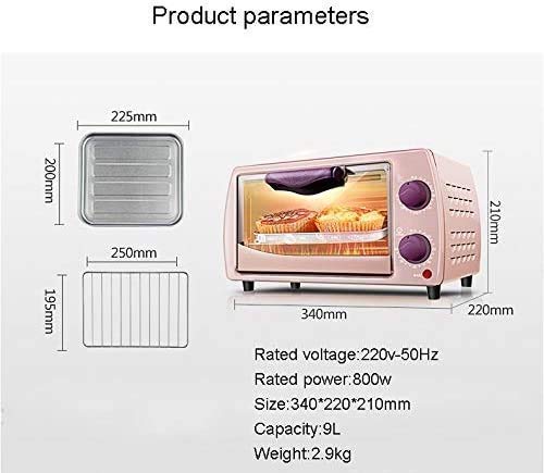 Mini Electric Oven Home Multifunctional Baking Oven Trifle Bread Hob Grill Home Small Baking Cake Pizza Oven 9L Mini Ovens (Pink) (Blue)