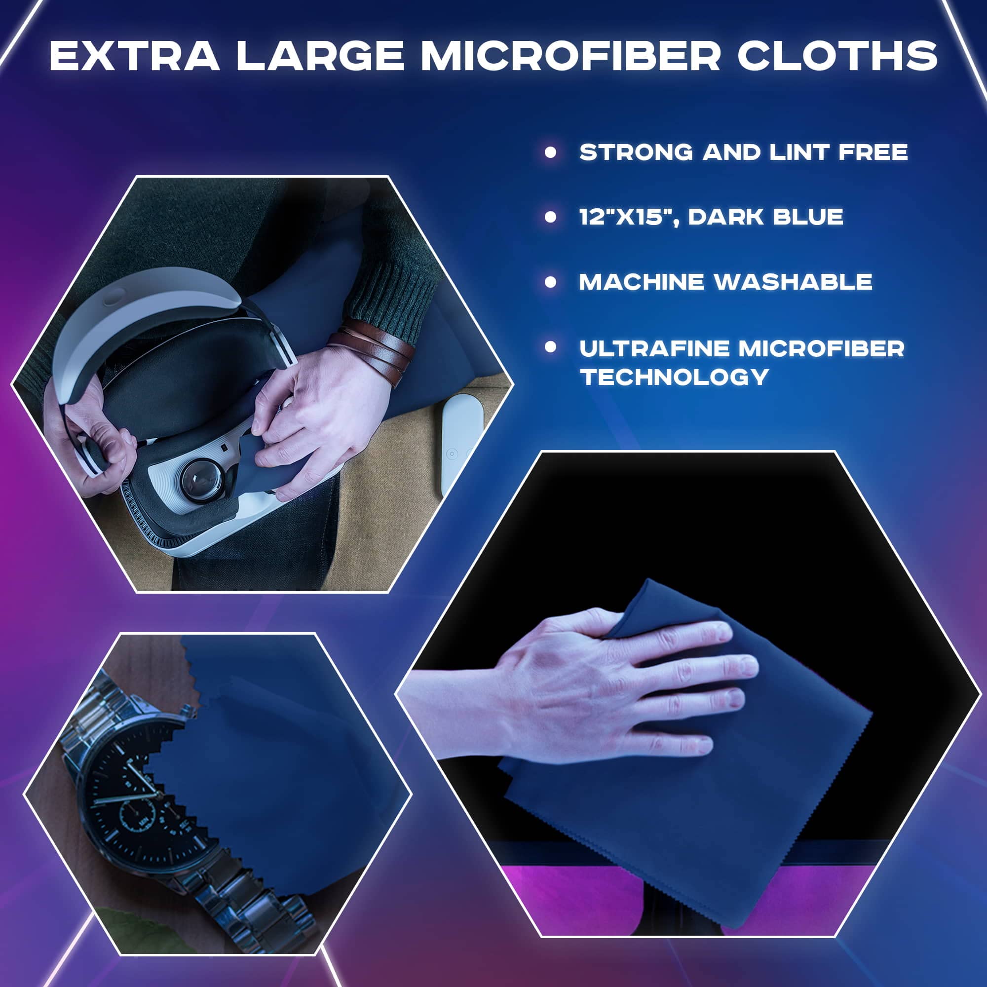 UltraVue VR Cleaning Kit and Anti-Fog Treatment - Includes VR Cleaner Gel Sprays, Microfiber Cloths, Anti Fog Drop Treatments, Brush and Air Bladder with Precision Nozzle