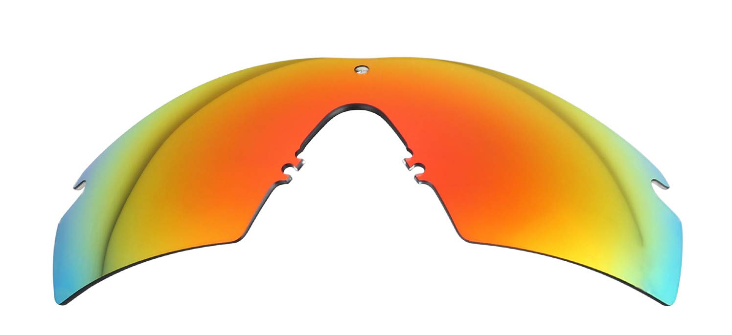 NicelyFit 4 Pairs Polarized Replacement Lenses for Oakley Si Ballistic M Frame 2.0 Sunglasses (Black Blue Red Titanium)
