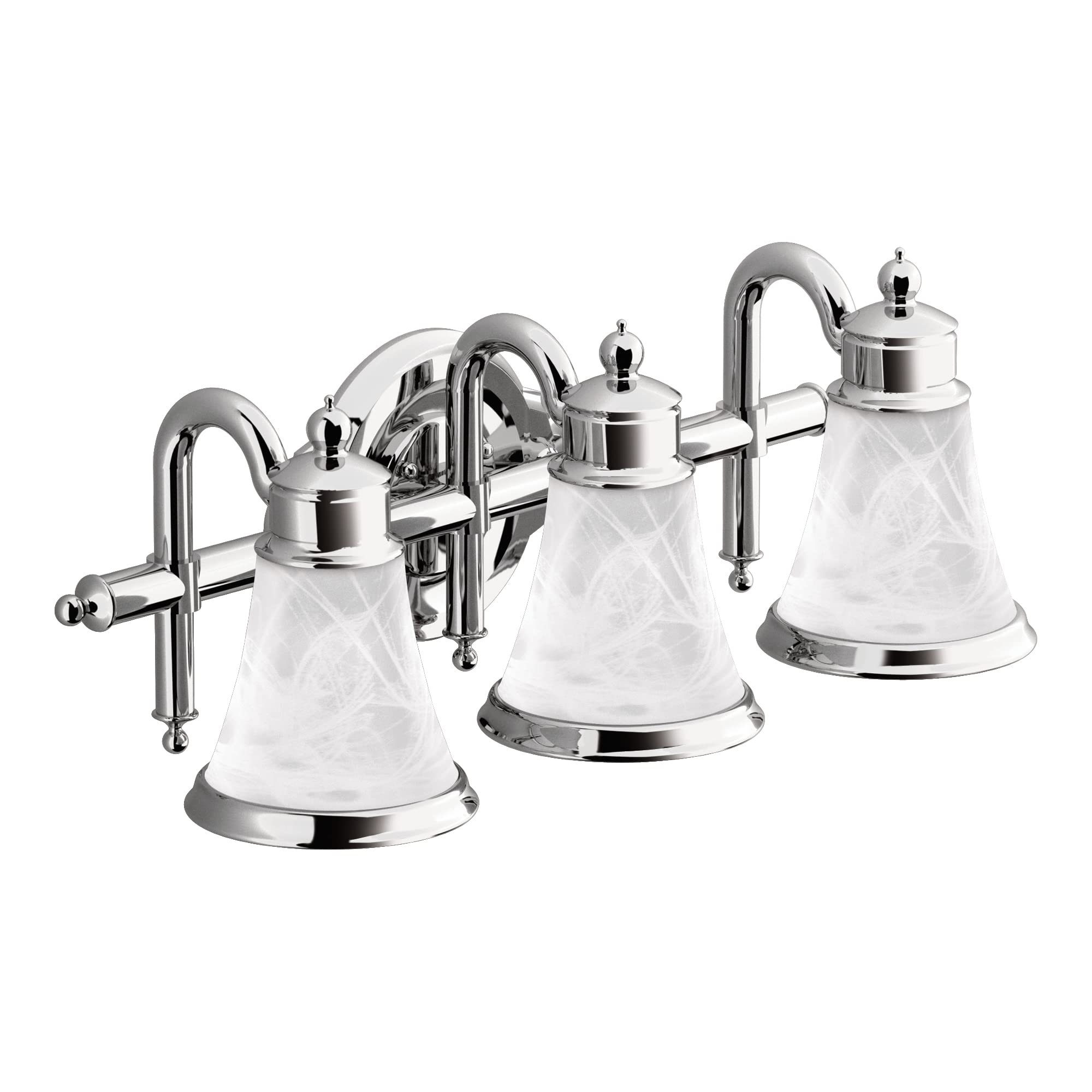 Moen YB9863ORB Waterhill 3-Light Dual-Mount Bath Bathroom Vanity Light Fixture with Frosted Glass, Oil Rubbed Bronze