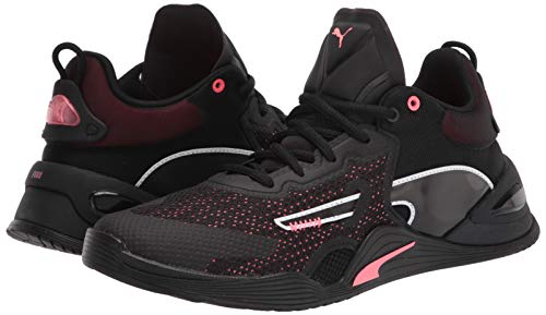 PUMA Women's Fuse Cross Trainer, Black-Ignite Pink, 7.5