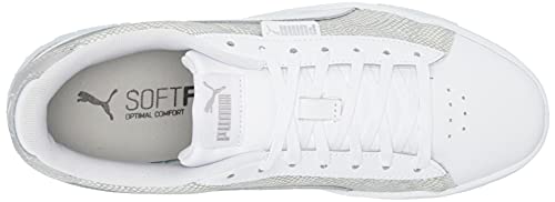 PUMA Women's Jada Sneaker, Snake Premium Silver-White, 7