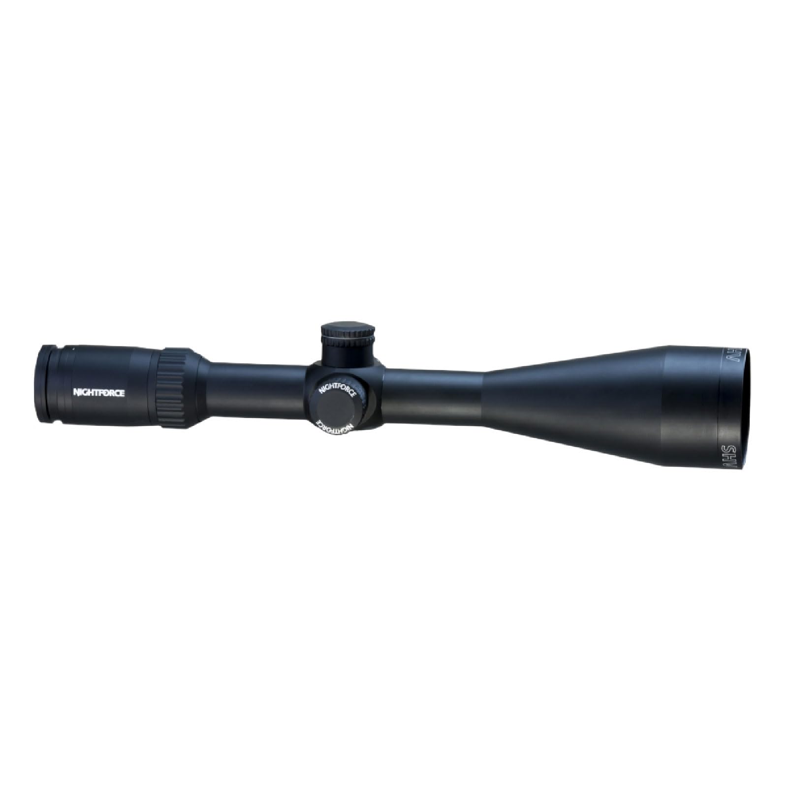 NIGHTFORCE SHV 4-14x56mm Second Focal Plane (F2/SFP) 30mm Tube Durable Precise Waterproof Fogproof Hunting Gun Scope, Center Only Illumination - Moar - 30 MOA - Center Illumination Reticle