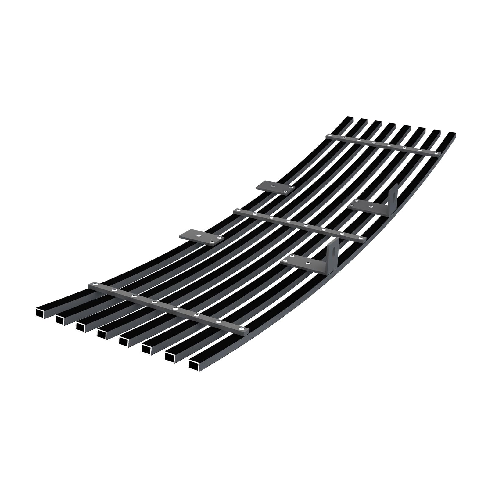 Off Roader eGrille Premium Stainless Steel Black 8x6 Horizontal Billet Grille Compatible with Ford F-150 2009-2014 Lower Bumper BGC-6F3210W
