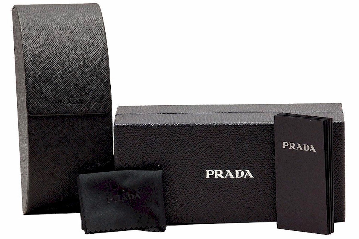 Prada PR 62TS - 5243O1 Sunglasses CONCEPTUAL TOP MATTE BLACK ON SILVE w/GREEN 54mm