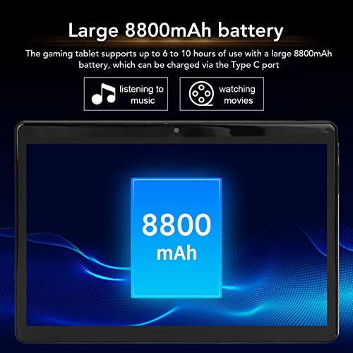Tablet 10.1 Inch Android 11 Tablet 6GB 128GB Storage HD Touchscreen Tablets WiFi Front 8MP Rear 16MP 8800mAh 2.4G 5G WiFi Tablet and 5.0 Bluetooth (US Plug)