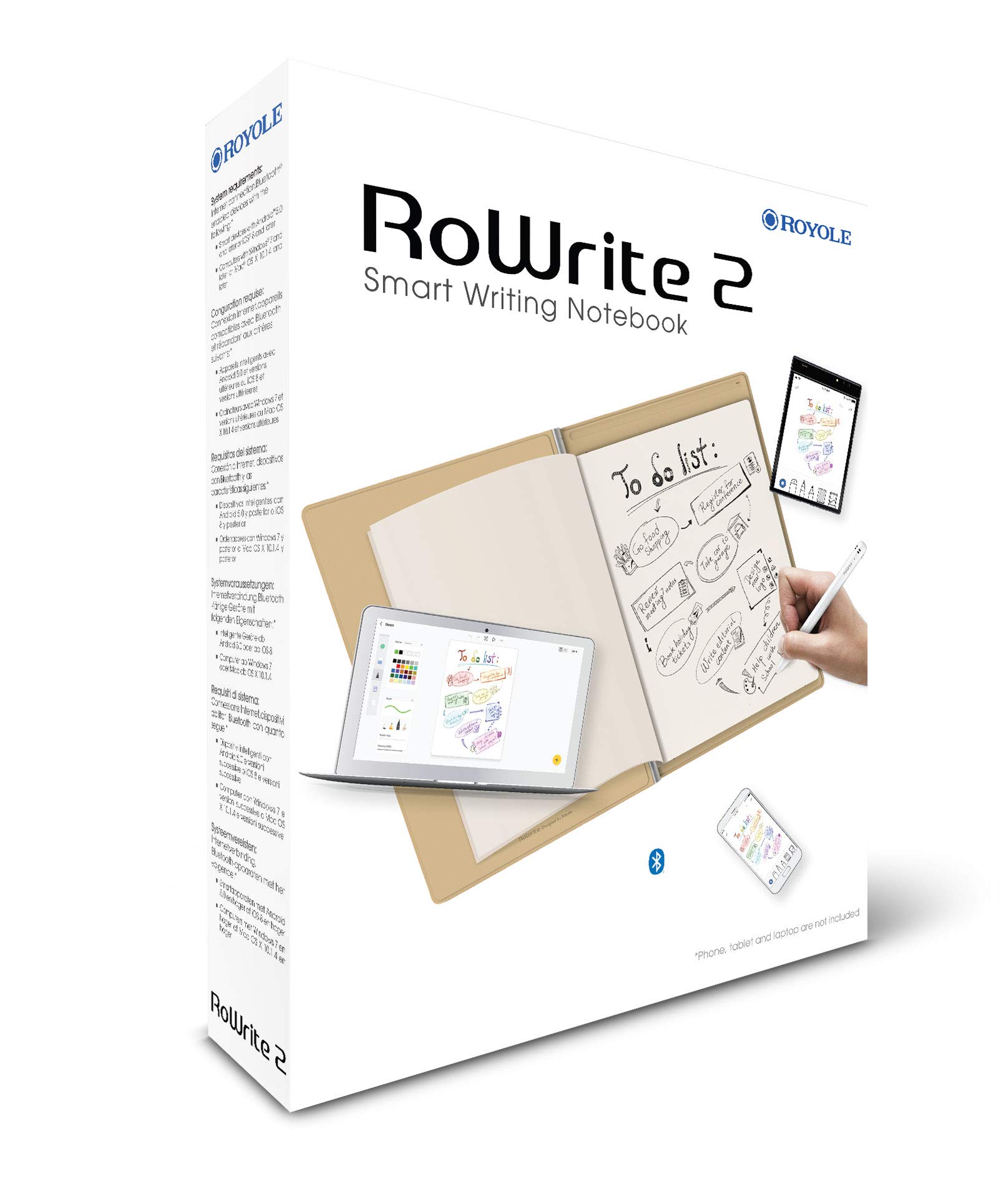Royole RoWrite 2 Smart Writing Notebook With Real Paper Pen Writing Without LCD Screen For Office, Art, Business Digitally Capture Handwritten and Convert To Digital