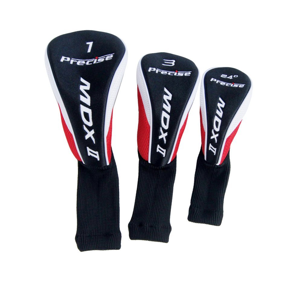 Precise Teenager Complete Golf Set Includes Titanium Driver, S.S. Fairway, S.S. Hybrid, S.S. 7-PW Irons, Putter, Stand Bag, 3 H/C's Teen Ages 13-16 Right Hand & Left Hand Available! (Left Hand)