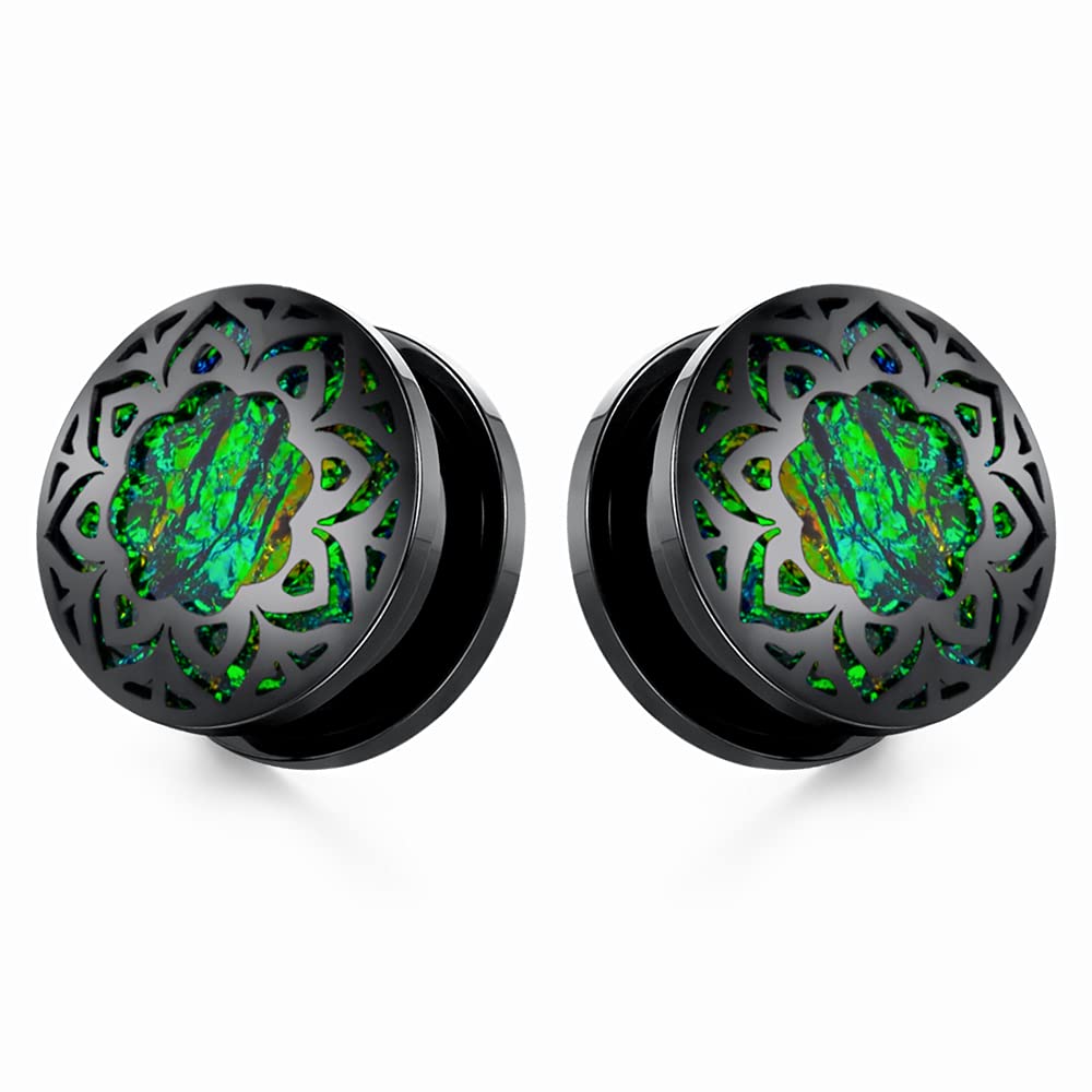 PUNKYOUTH 2PCS Surgical Steel 316L Screw Fit Tunnels Ear Expander Stretching Plugs Gauge 0G-1"(8mm-25mm)