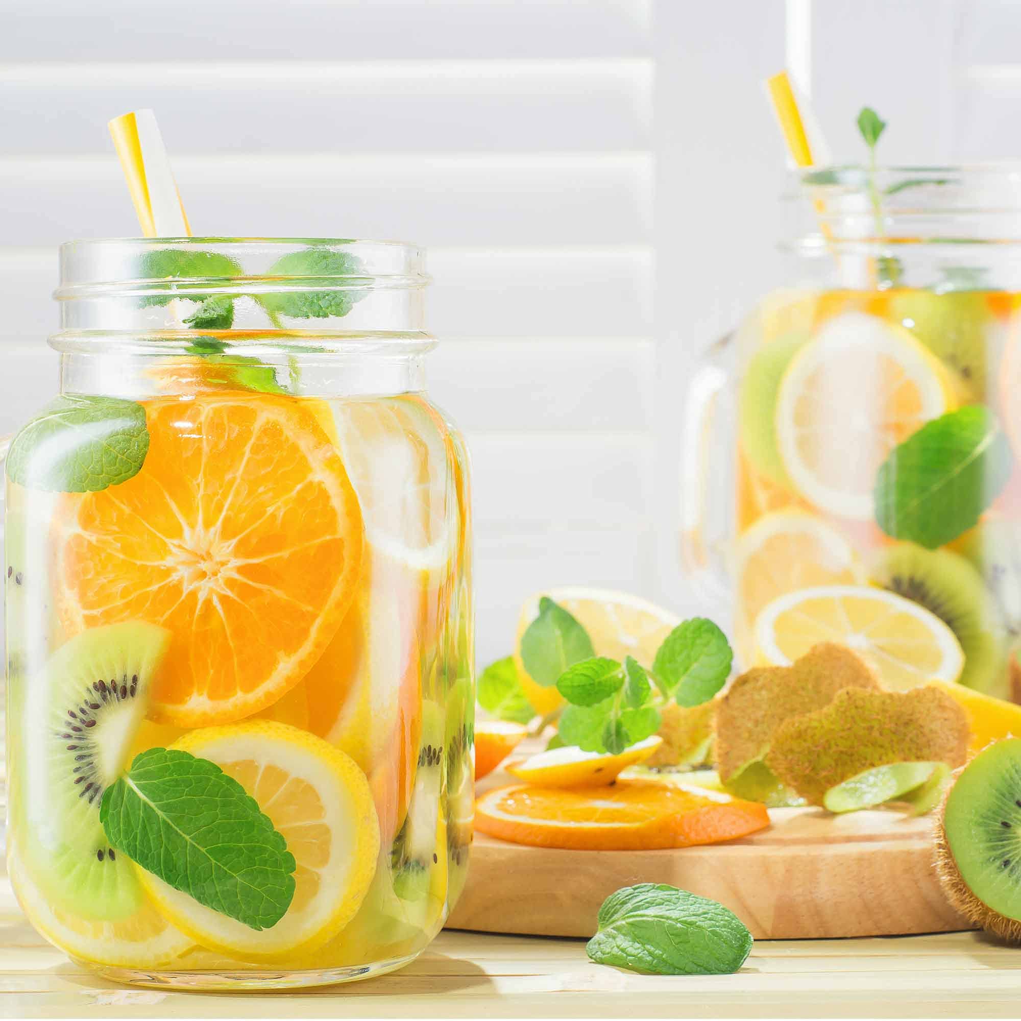 Simple Elements Mason Jar with Handle and Lid with Straw Hole - Mason Jars for beverages, drinks, liquor, juice or water - 3"W x 5.5"H - 12 oz - Set of 8