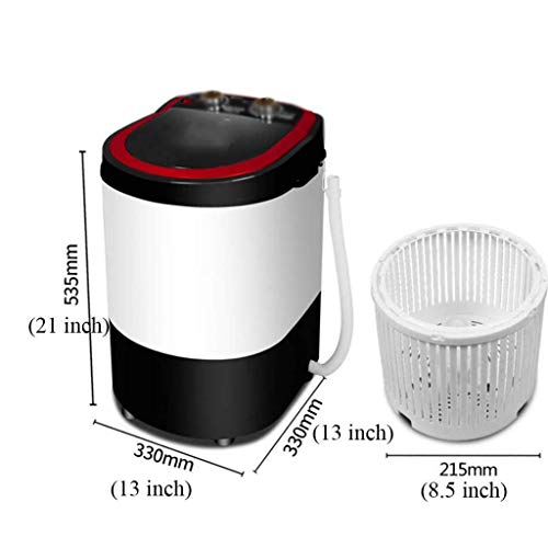 Rose Red Washing Machine,Electric Compact Laundry Machines Portable Durable Design Washer Energy Saving, Rotary Controller