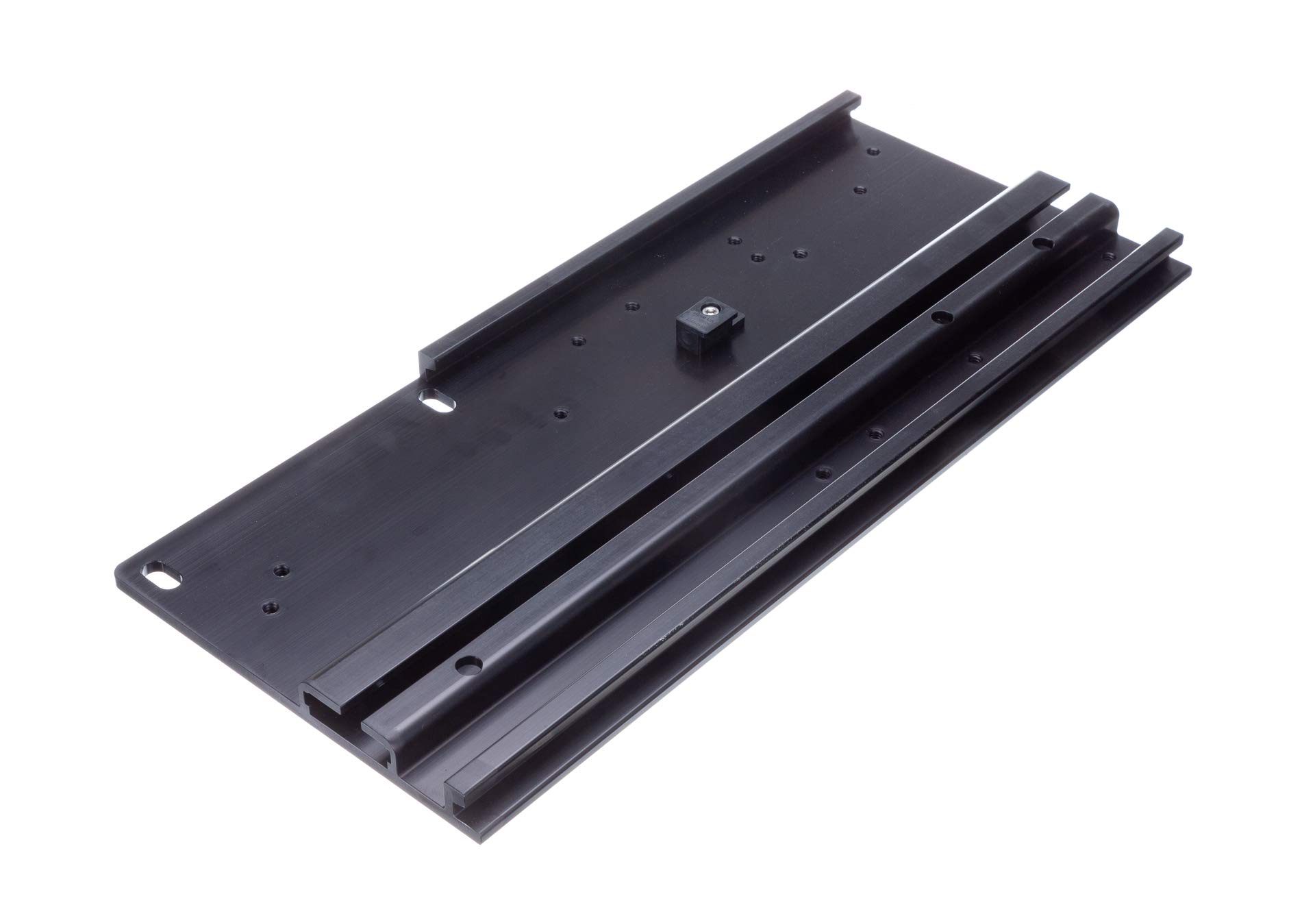 MotorGuide 8M0095973 Universal Quick-Release Bracket Top Plate for Electric Trolling Motors — Aluminum — Black