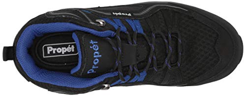 Propét Women's Peak Shoe, Black/Royal Blue, 09 D US