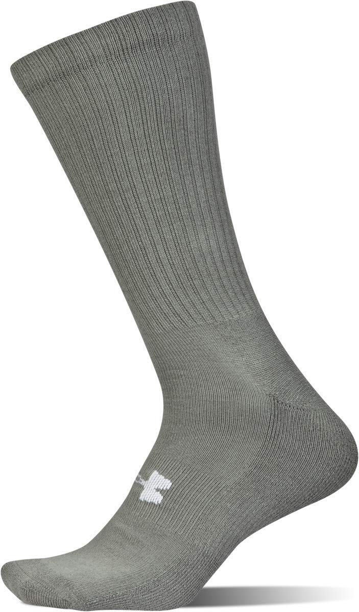 Under Armour Adult Tactical HeatGear Boot Socks, 1-Pair, Foliage Green/White 1, X-Large