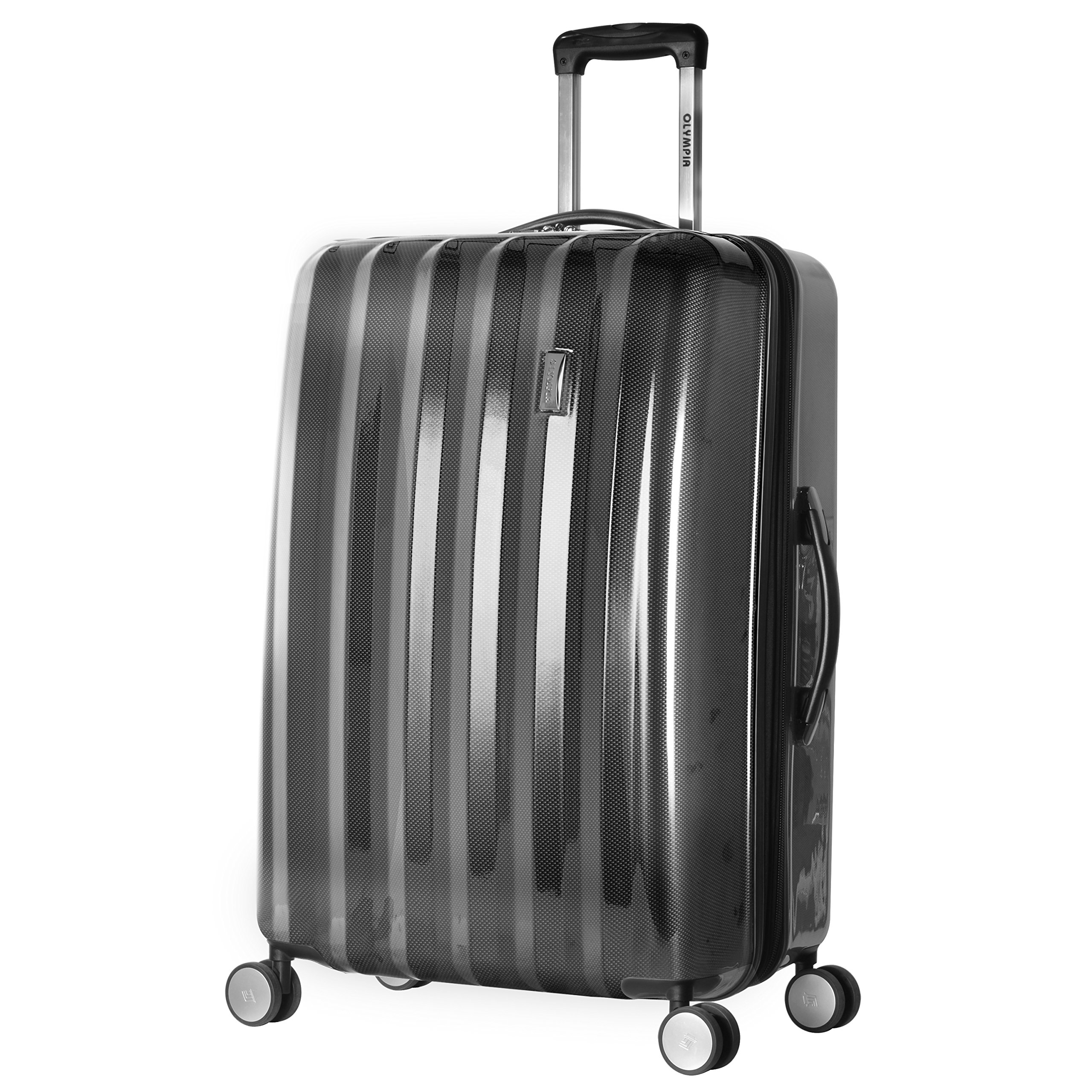 Olympia U.S.A. Luggage Titan 3 Piece Spinner Hardside Set, Black, One Size