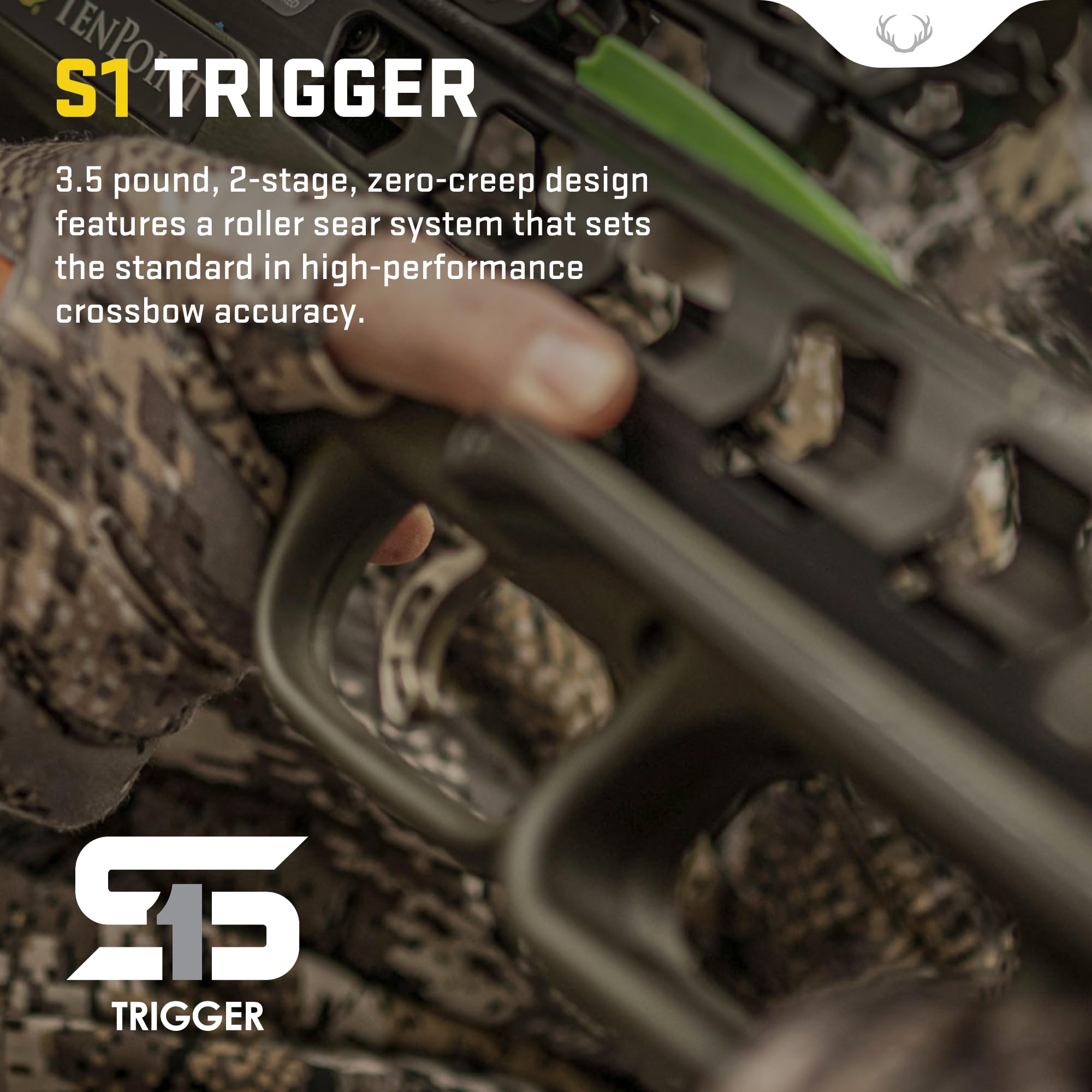 TenPoint Turbo S1 Crossbow, Vektra - 390 FPS - Equipped with RangeMaster Pro Variable Speed Scope + ACUslide Cocking & De-Cocking System - Lowest-Priced ACUslide Safe De-Cocking Crossbow