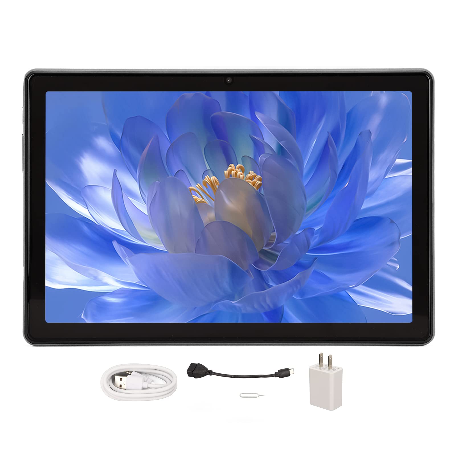 TOPINCN 10.1 Inch Tablet, 6G RAM 128G ROM Portable Tablet 2.4G 5G WiFi for Travel for Home (Grey)