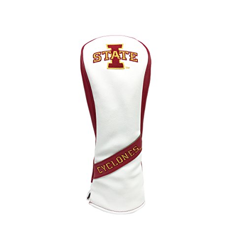 NCAA Iowa State Cyclones Leatherette Driver Wood Cover, White