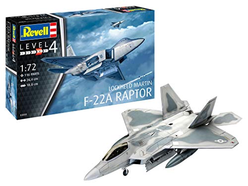 Revell 03858 Lockheed Martin F-22A Raptor Model Kit 1:72 Scale