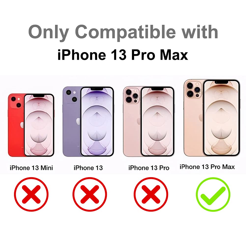 tharlet for iPhone 13 Pro Max Case, Tire Outline Glitter Soon Moon Stars Cute Pattern with iPhone 13 Pro Max Case + Screen Protector iPhone 13 Pro Max Case for Girls Women 6.7 inch (2021)